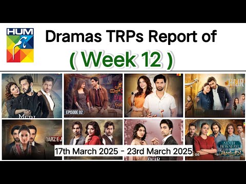 Hum TV Dramas TRPs Report | Week 12 | 2025 | Top 15 Highest Rating Dramas of this week