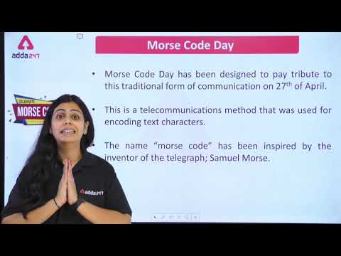 When is Morse Code Day Celebrated ? l ADDA247