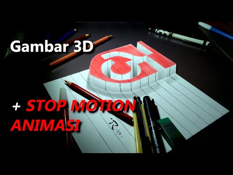 Cara menggambar 3d | Indonesia 75 | Hut RI ke-75 | 17 Agustus [ STOP MOTION ANIMASI ]