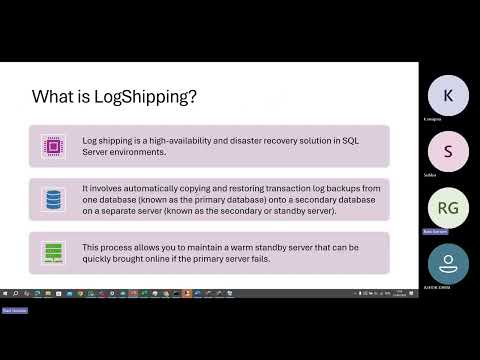 36 SQL Server DBA B31 20240913 Log Shipping Part I