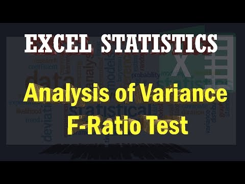Understand Analysis of Variance (ANOVA) || F- Test (F- Ratio) using Excel || Inferential Statistics