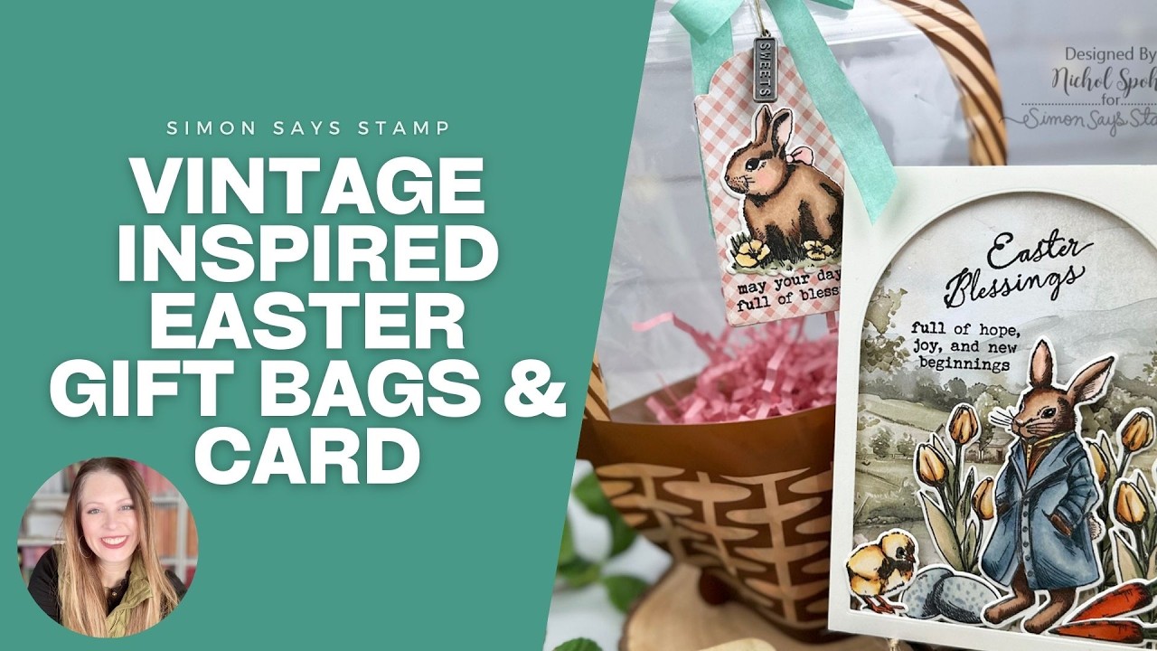 Limited Edition Easter Card Kit | 3 Easter Gift Bags + Vintage Bunny Card