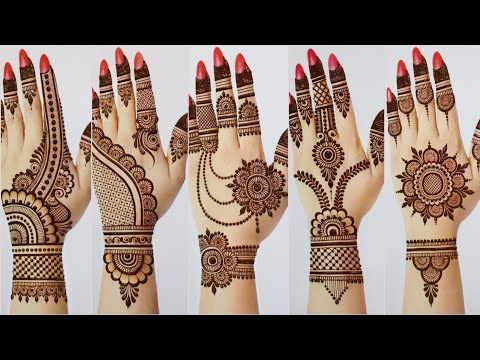 Best 5 Backhand mehndi designs for Eid| Easy Simple mehandi design |mehndi design |mehandi | mehndi