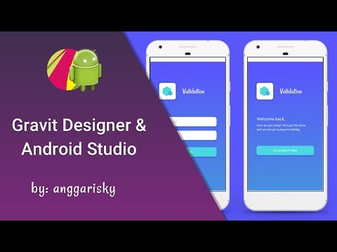 Login App in Gravit and Android Studio Tutorial - Part 1 Video Lecture - How to Design UI in ...