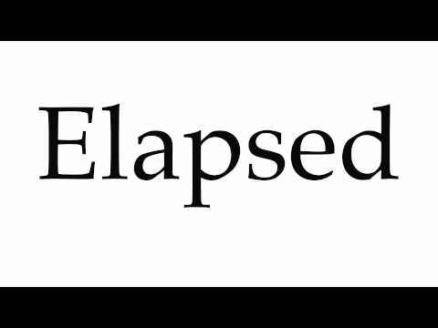 How to Pronounce Elapsed