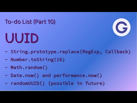 To-do List #10 UUID - Learning vanilla JavaScript via mini-projects