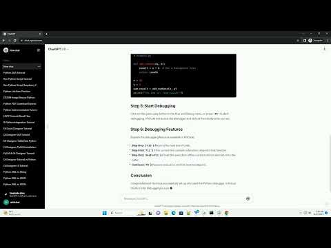 setup python debugger vscode