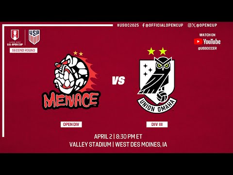 2025 Lamar Hunt U.S. Open Cup Round 2: Des Moines Menace vs. Union Omaha - 04/02/2025