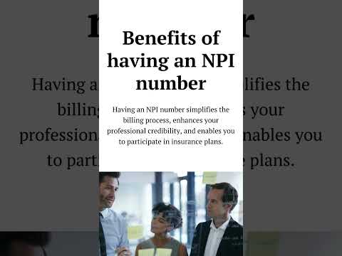Benefits of having an NPI number #revenuecyclemanagement #medicalreimbrusment