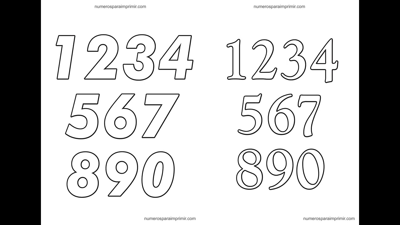 Los numeros del 0 al 9 - moldes  - plantillas