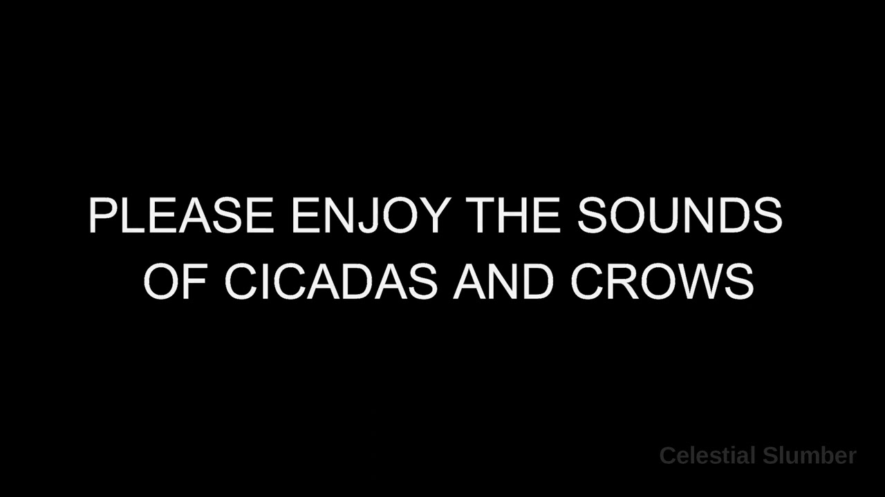 SOUNDS OF CICADAS AND CROWS 10 hour #ASMR Video