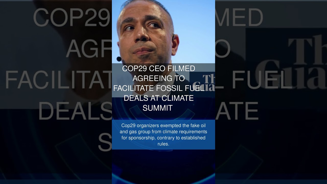 Cop29 CEO filmed agreeing to facilitate fossil fuel deals at climate summit