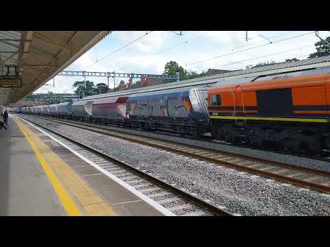 Freightliner Class 59283 Passing through Newbury The 16th of August 2023