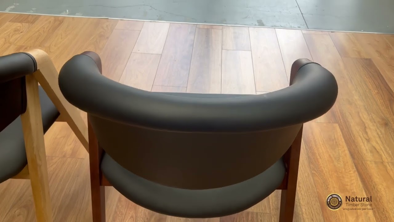 SPIDFB - SPIRIT Chair - Walnut Frame - Natural Timber Stone