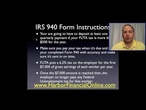 IRS 940 Form Instructions