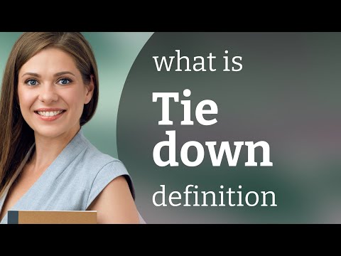 Tie down | what is TIE DOWN definition