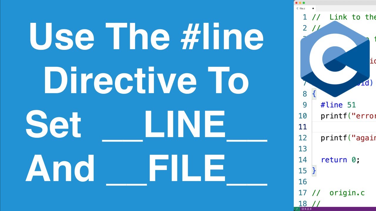 #line Preprocessor Directive | C Programming Tutorial