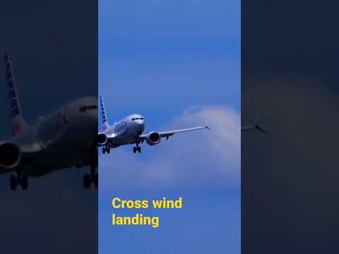 American airlines landing in Cross wind in Jamaica