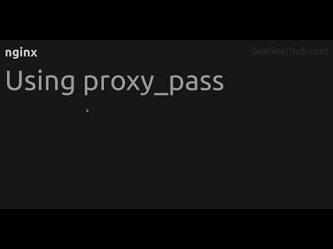 Using proxy_pass
