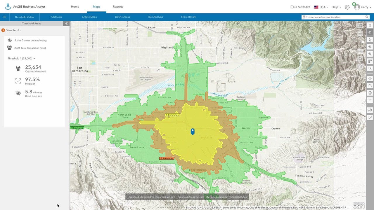 Create Threshold Areas in Business Analyst