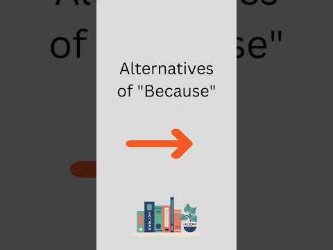 Alternatives of Because! #english #englishvocabulary #shorts #yt