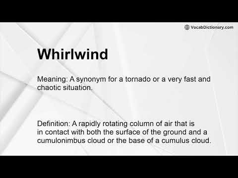 Whirlwind Meaning