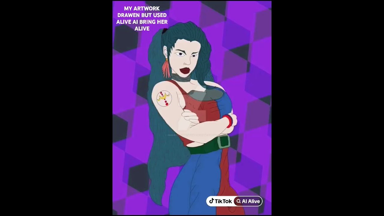 my artwork came alive by Luna Quinn ai made video