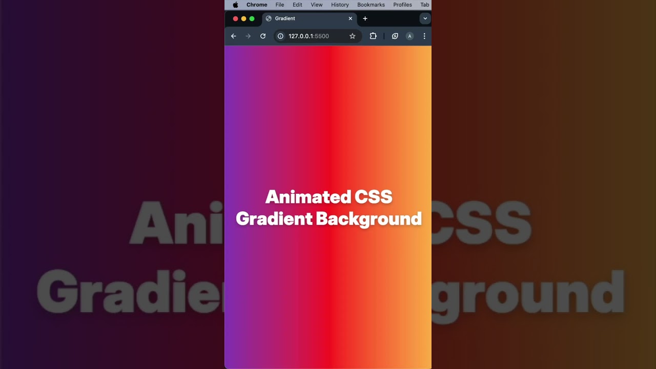 Animated gradient background with CSS