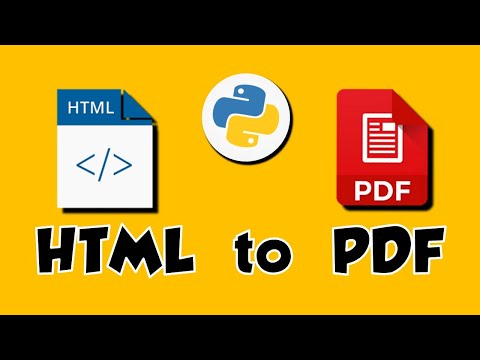 HTML to PDF with Python 🧨🧨🧨