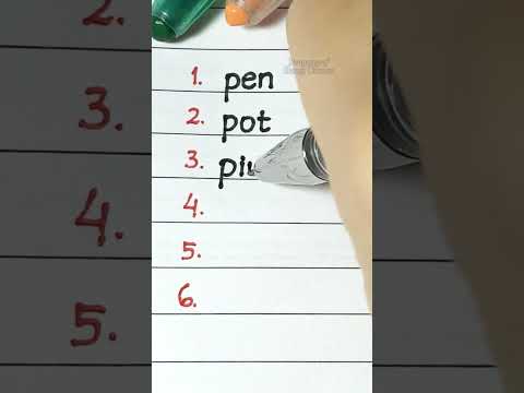 3 Letters Words Start with "p" #english#neat #handwriting #abcd #writing
