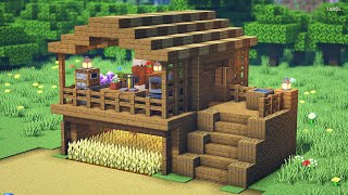 Minecraft: How To Build A dark Oak House | tutorial - Minecraft Builders