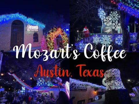 Christmas Light Show at Mozart's Coffee | Austin, TX