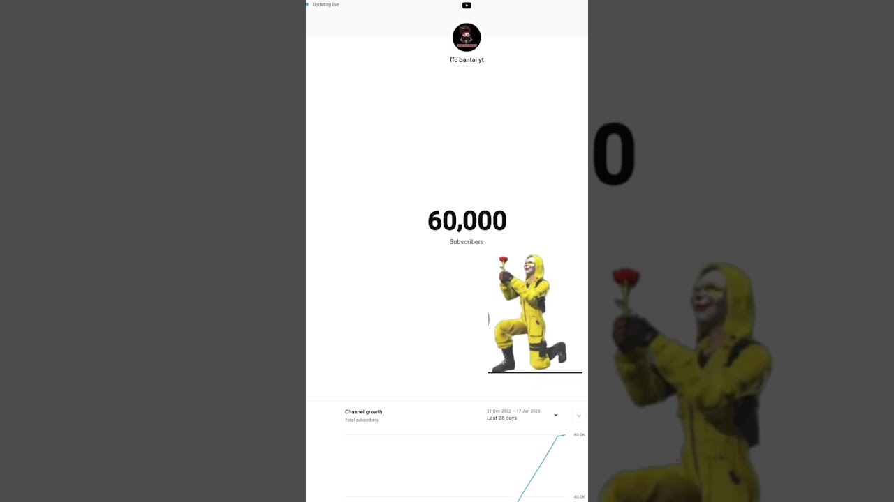 60000 Subscribers❤ Complete Thank You For All ❣️#viralvideo #happiness #trending  #ffcbantaiyt#60k