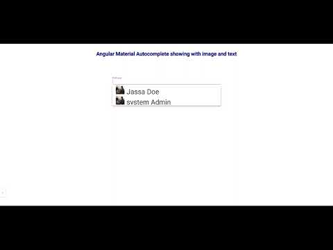 Angular Material Autocomplete showing with image and text