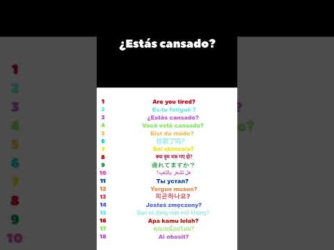 How to say ARE YOU TIRED? in Spanish