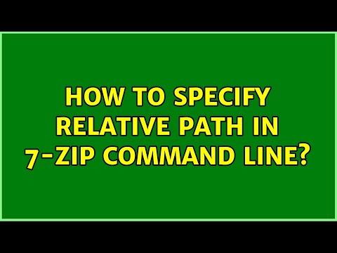 How to specify relative path in 7-zip command line? (3 Solutions!!)