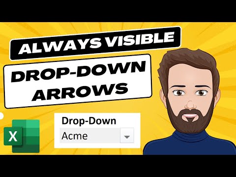 Always Visible Drop Down Arrow in Excel