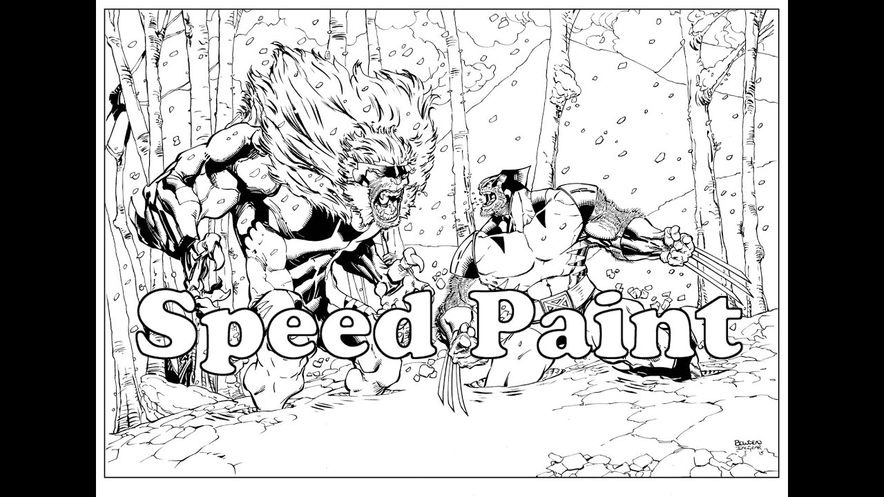 Wolverine vs Sabretooth Speed Paint
