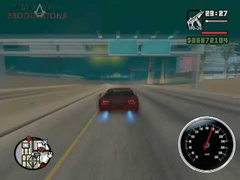 gta sa top speed test cars:supergt