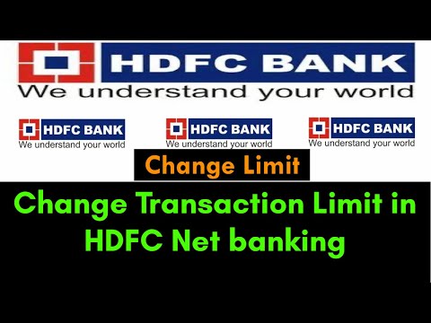 How To Change Transaction Limit in HDFC Bank | How To Change Transfer Limit in HDFC Net Banking