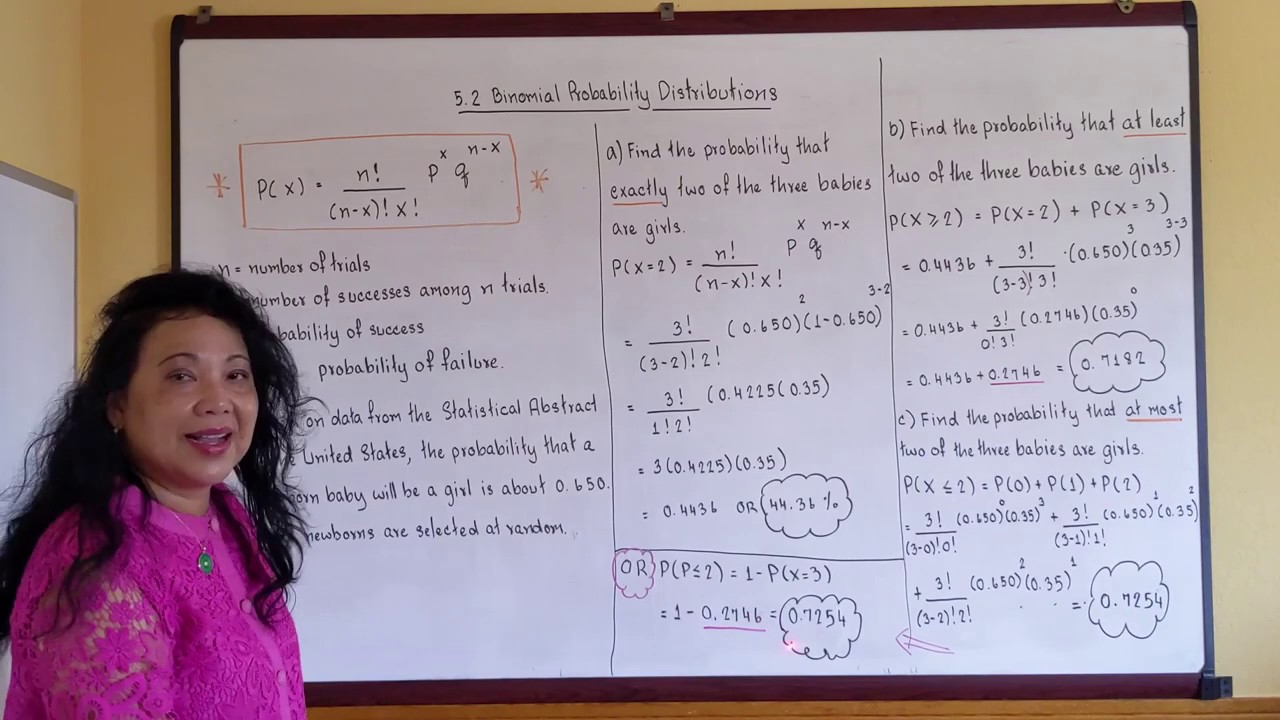 Math 115 Section 5.2 Binomial Probability Distribution