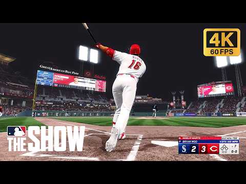 MLB The Show 25: Gameplay Reds vs. Mariners Intense 5-4 Finish (PS5 4K)