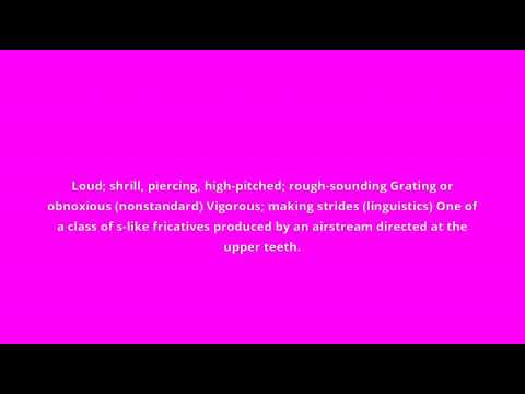 what is the meaning of strident