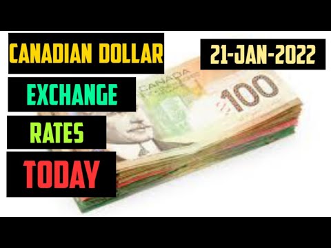CANADA DOLLAR EXCHANGE RATES 21 JAN 2022