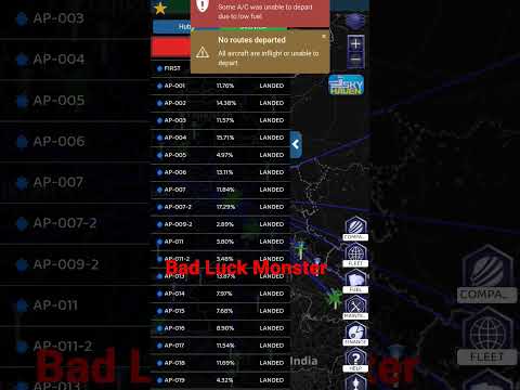Airline Manager 4 | No Fuel Situation | My Fleet | Bad Luck Monster