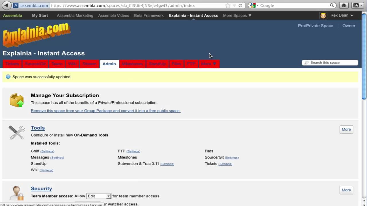 Configuring Your Assembla Project Workspace