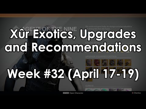 Destiny: Xur Location and Exotic Armor/Weapon/Upgrade Recommendations for Week 32 (April 17-19)