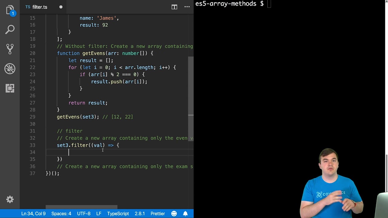 Using the JavaScript filter Array Method