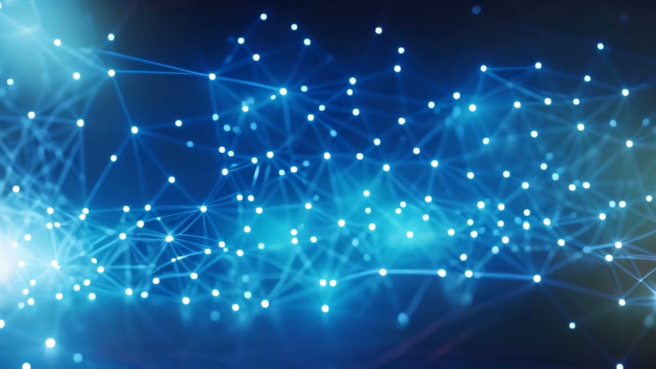 Abstract blue technology background with connection lines and dots. 3d rendering, Abstract digital