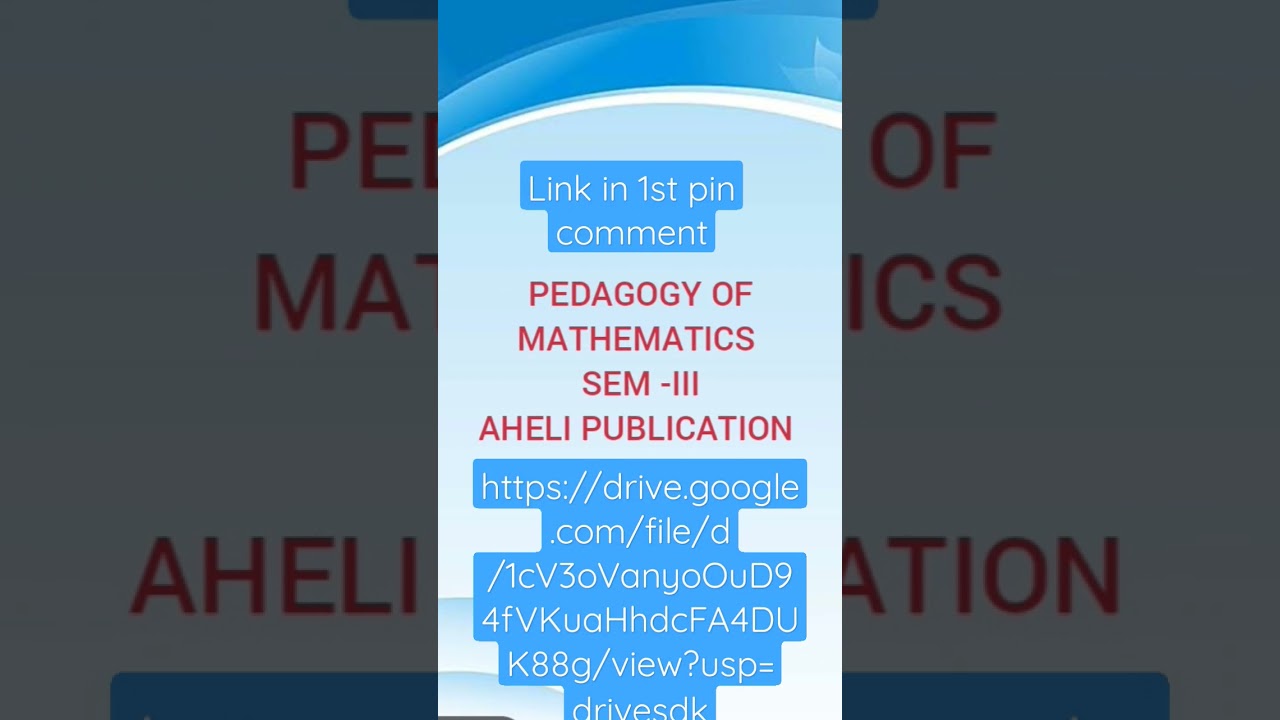 PEDAGOGY OF MATHEMATICS BOOK PDF BOTH BENGALI AND ENGLISH VERSION, #SEM3,#BOOK PDF,#cu,#wbuttepabed